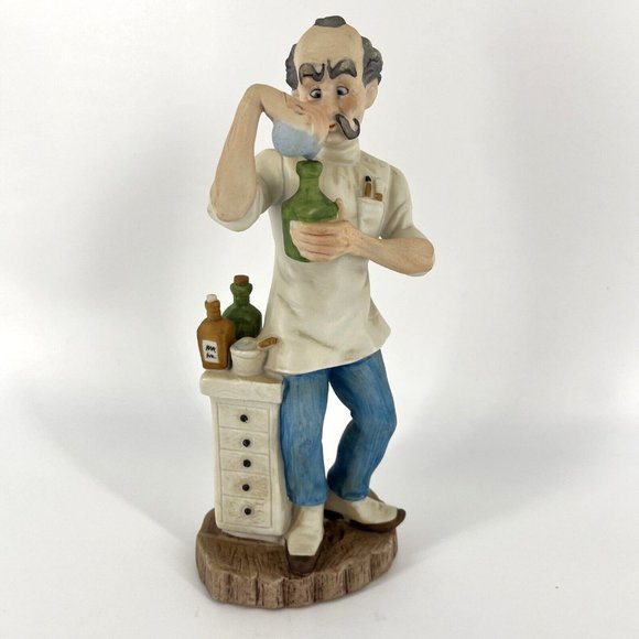 Accents | Lefton Pharmacist Rx Dr Apothecary Man With Meds 85 Figurine ...